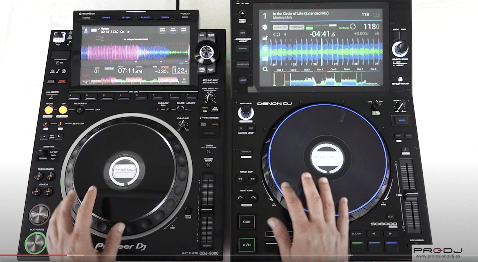 Comparativa controladora Denon sc6000 vs Pioneer cdj-3000